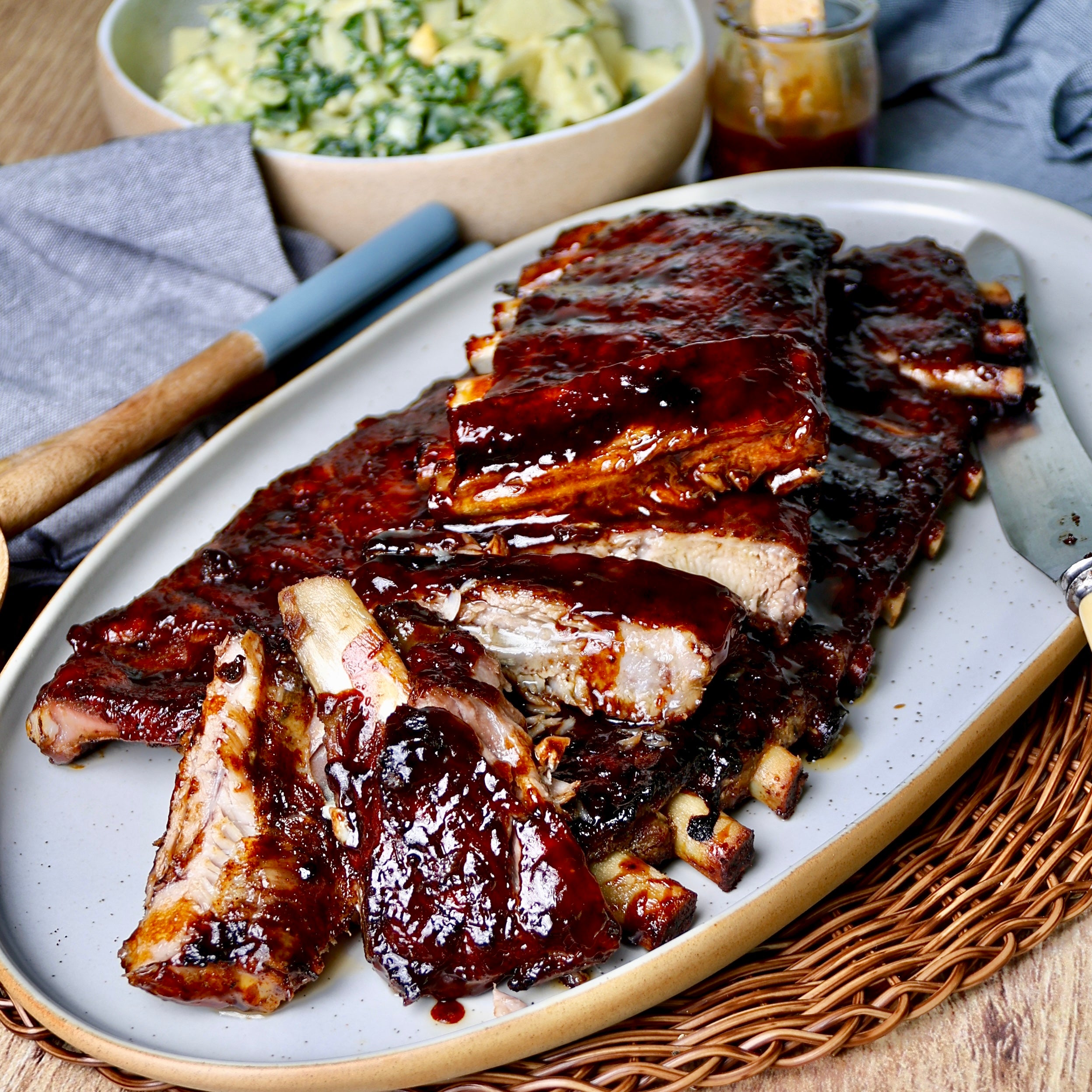 Chipotle Maple Pork Ribs with Potato Salad – Harris Farm Markets