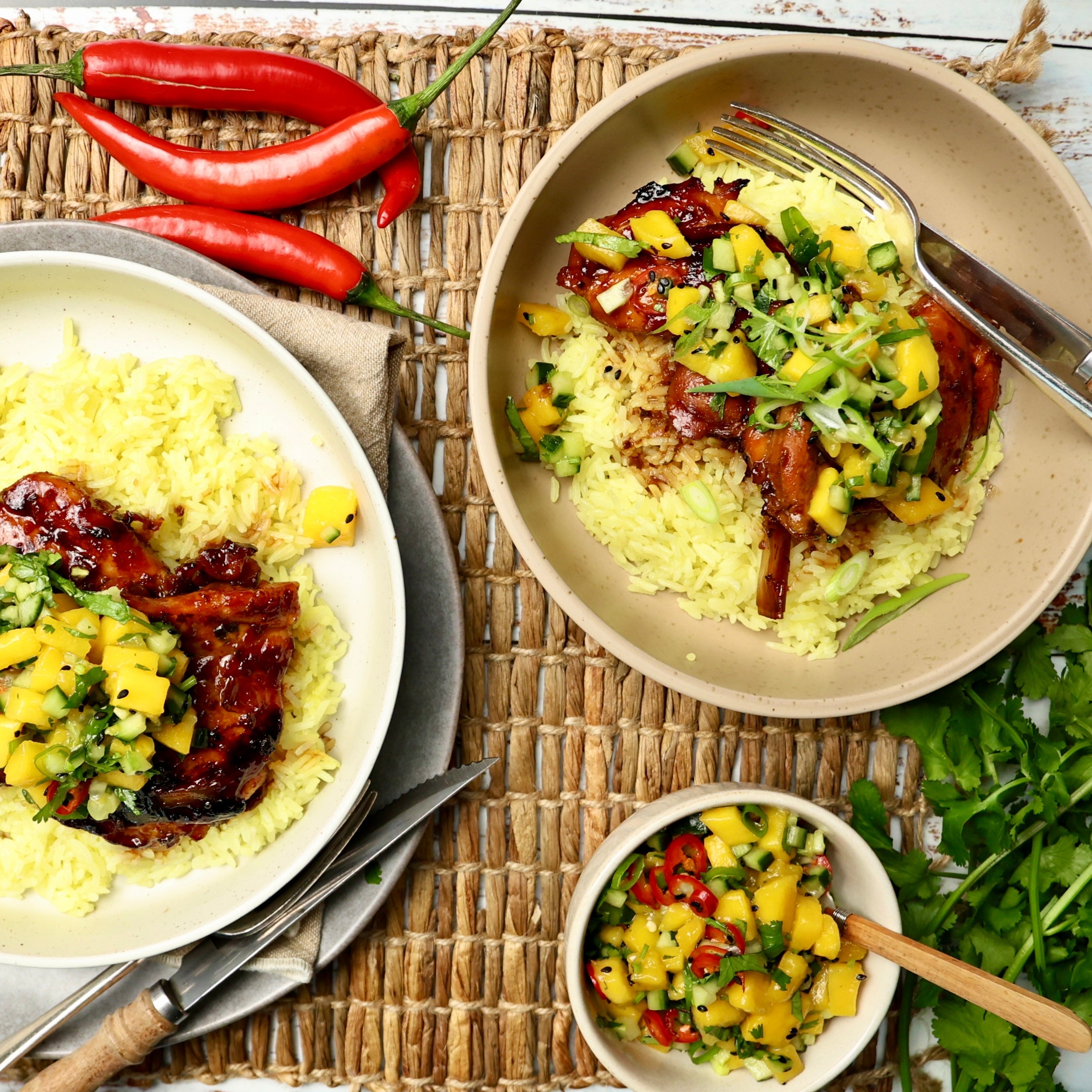 Sticky Chicken with Mango Salsa – Harris Farm Markets