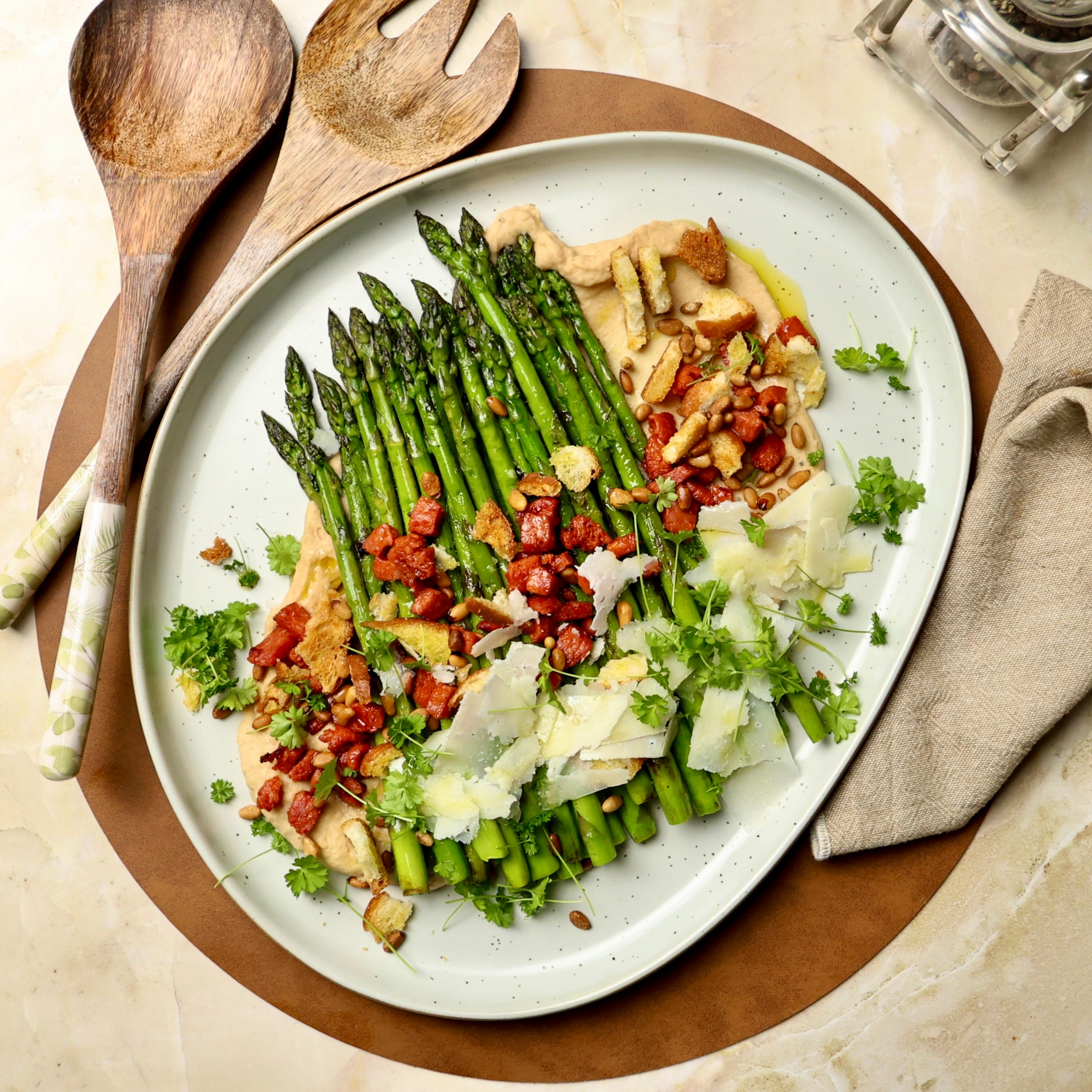 Asparagus, Chorizo & Cannellini Bean Puree – Harris Farm Markets