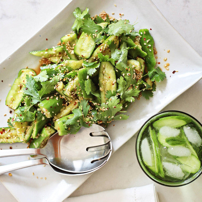 baby cucumber salad, salad, qukes, lebanese cucumber, rice wine vinegar ...