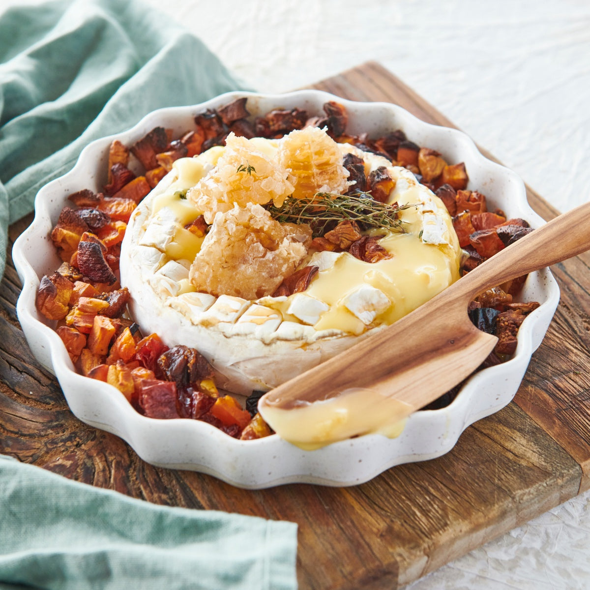 Baked Brie with Dried Fruit and Honeycomb | Harris Farm | Seasonal ...