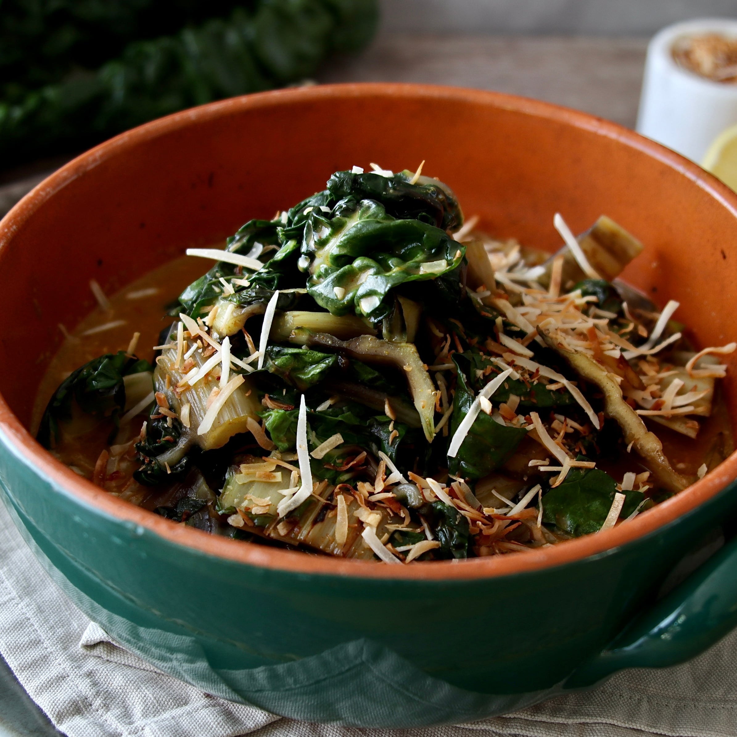Curried Silverbeet with Toasted Coconut | Seasonal Recipes | Harris ...