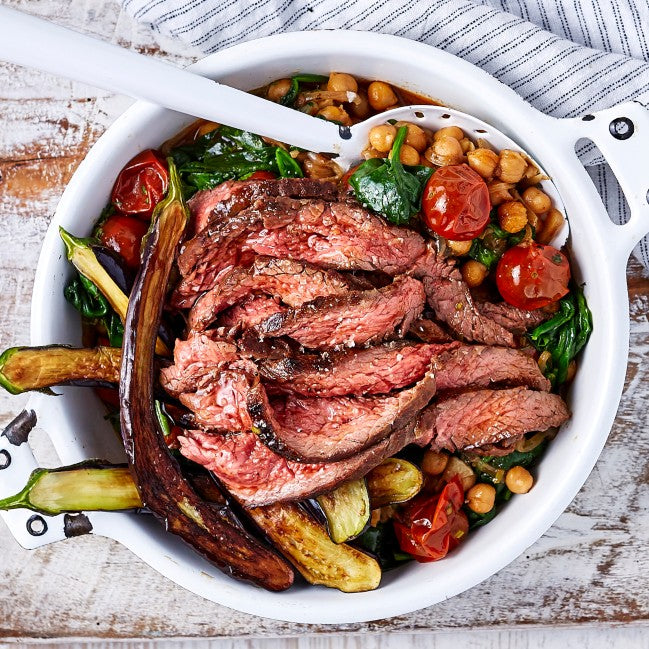 Moroccan-Spiced Bavette Steak with Tomato Chickpea Salad | Harris Farm ...