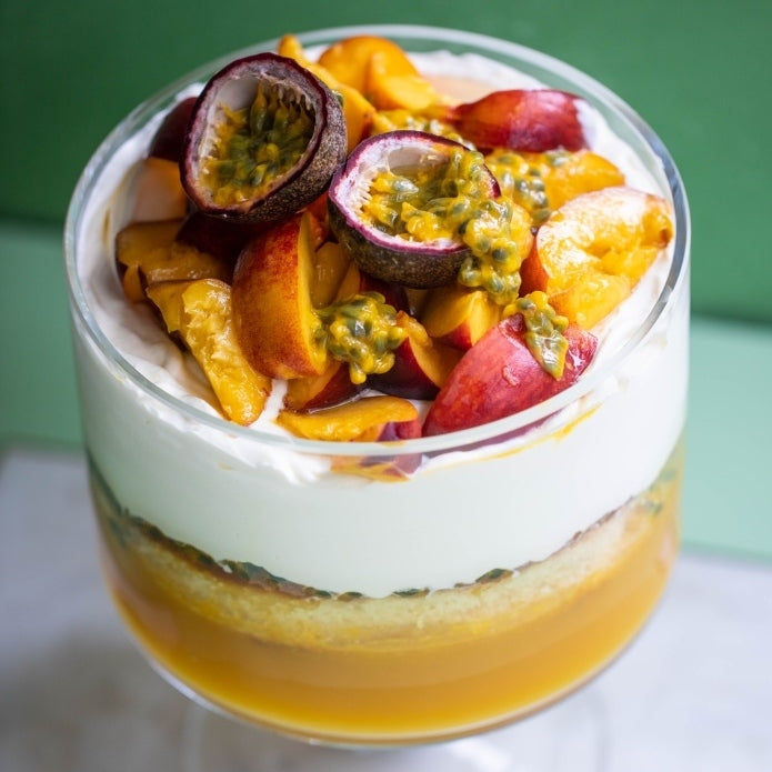 Mango, Passionfruit & Yellow Peach Trifle | Harris Farm Markets