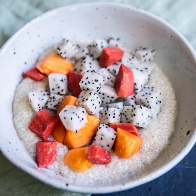 Coconut Tapioca with Dragonfruit, Papaya, Guava & Lime | Harris Farm ...