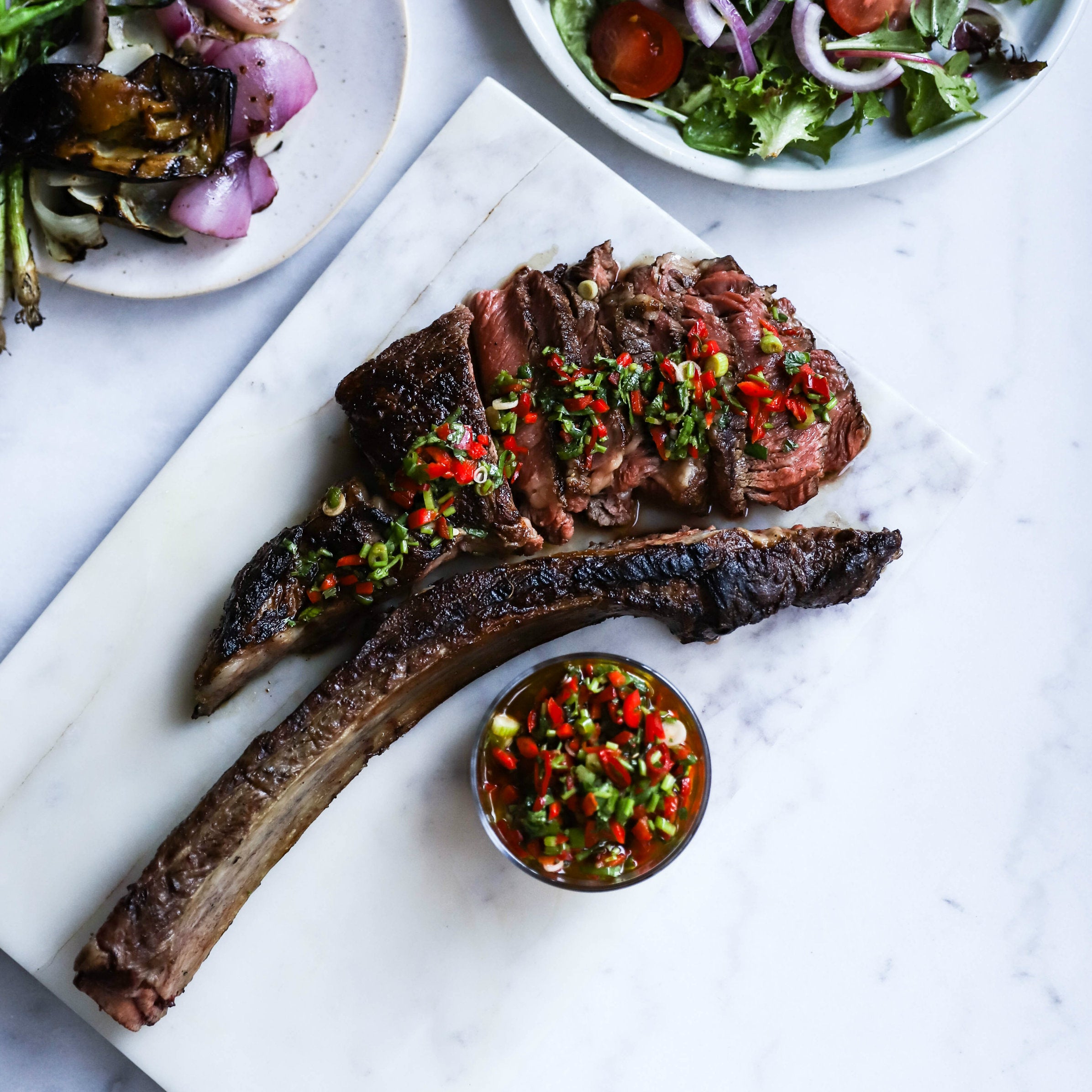 Tomahawk Steak with Fresh Salsa & Salad | Harris Farm Markets