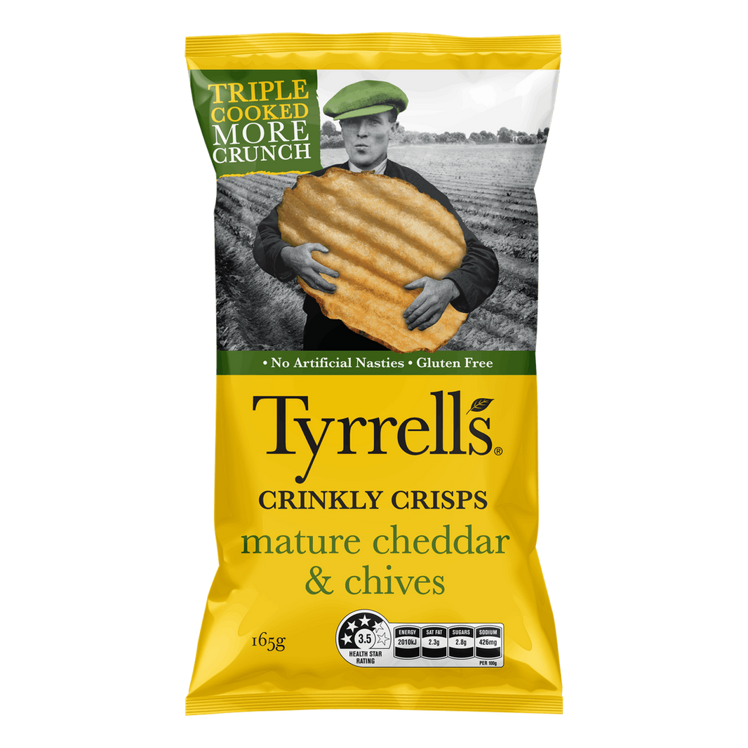 Tyrells Crinkly Chips 165g – Harris Farm Markets