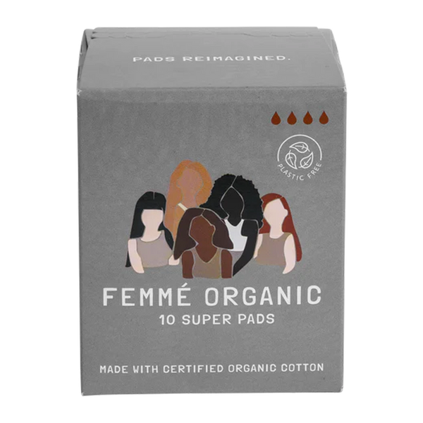 Femme Organic Cotton Super Pads 10 Pack | Harris Farm Markets