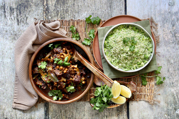 Middle Eastern Braised Beef Cheeks - with Broccoli and Lemon Couscous ...