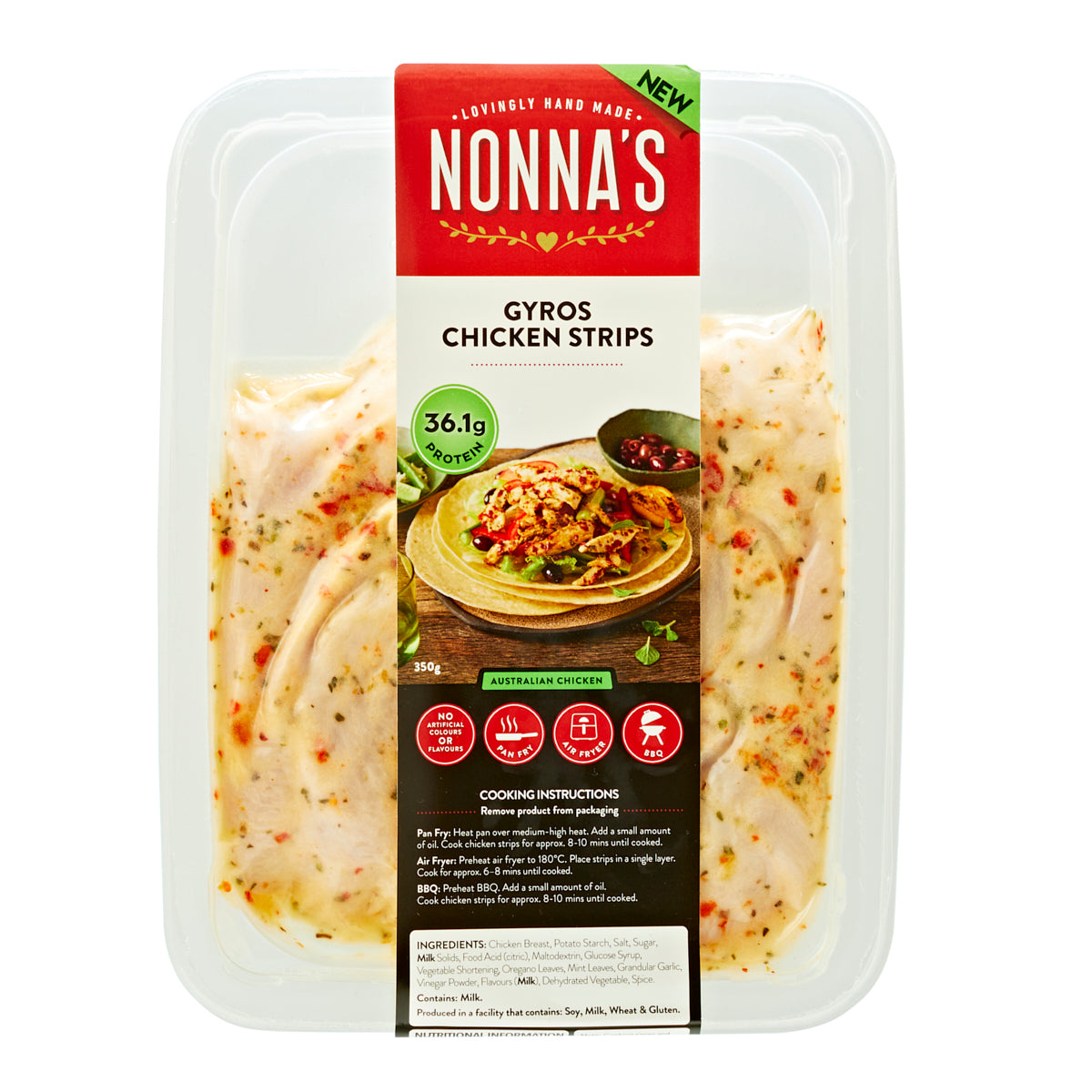 Nonna's Gyros Chicken Strips 350g – Harris Farm Markets
