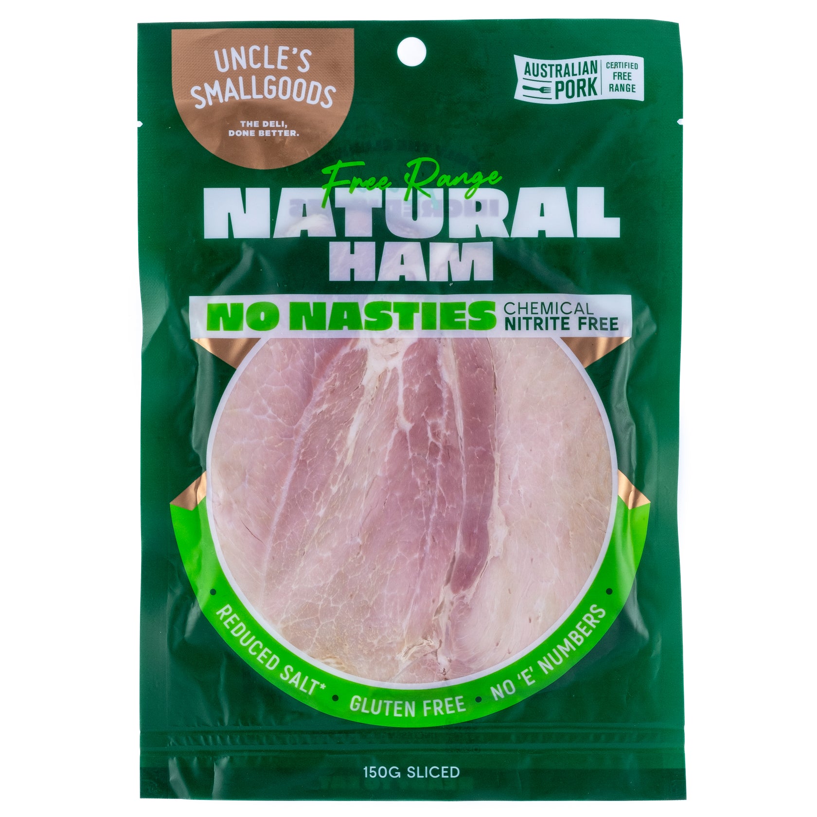 Uncle's Smallgoods Nitrite Free Ham 150g – Harris Farm Markets