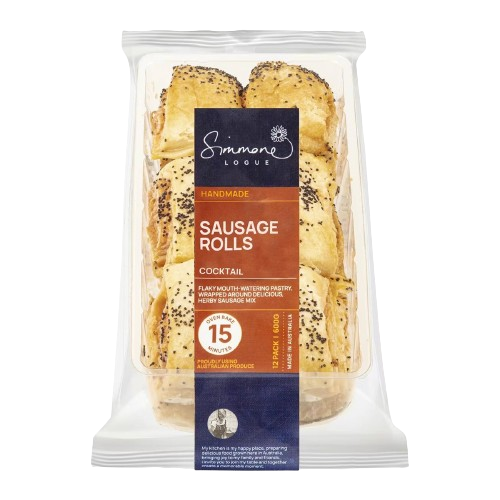 Simmone Logue Gourmet Sausage Rolls x12 600g | Harris Farm Markets