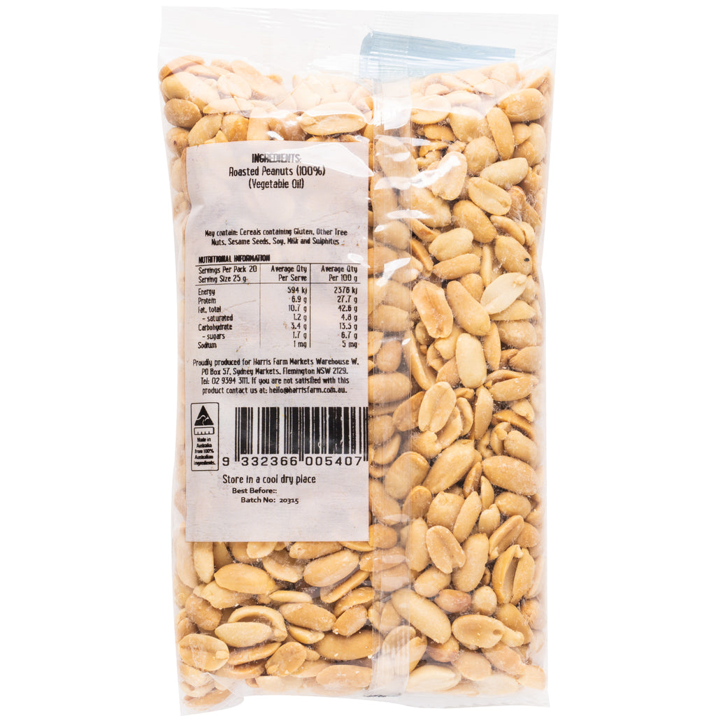 Harris Farm Peanuts Roasted and Unsalted 500g | Harris Farm Markets