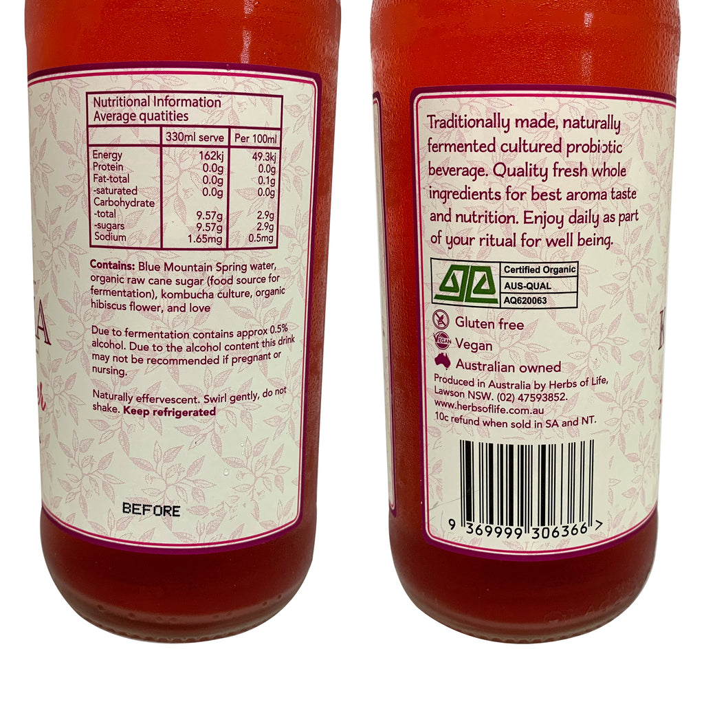 Herbs of Life - Drinks Kombucha Organic Spring Water - Hibiscus Flower ...