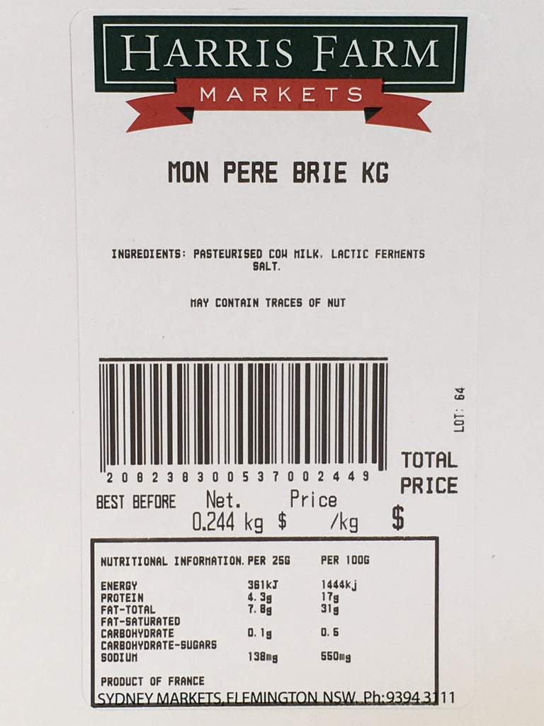 Buy Brie Mon Pere from Harris Farm Online | Harris Farm Markets