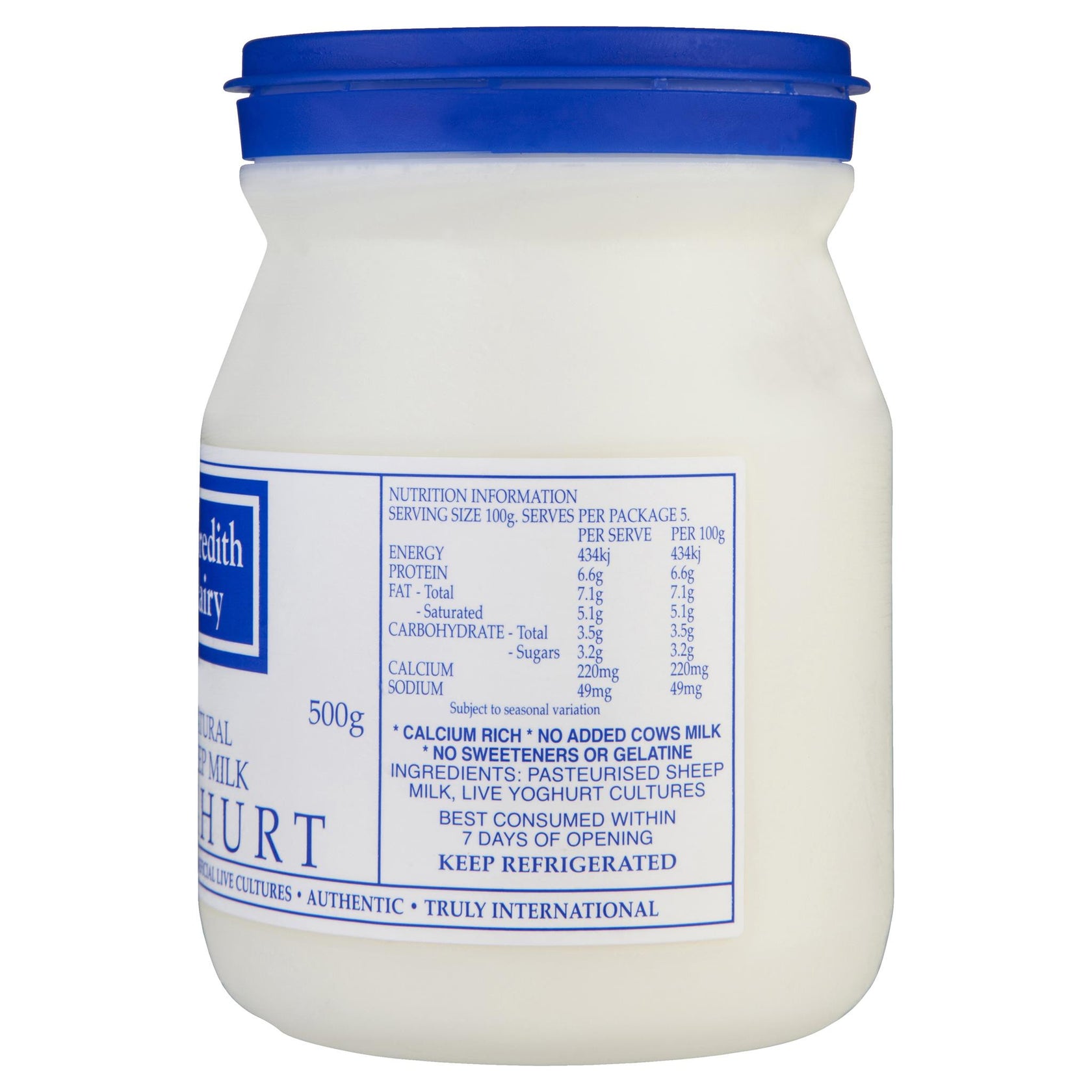 Buy Meredith Dairy Natural Sheep Milk Yoghurt Traditional Greek from ...