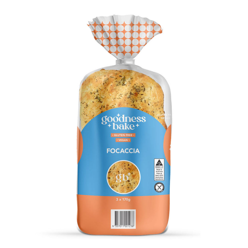 Goodness Bake Gluten Free Focaccia x 3 | Harris Farm Markets
