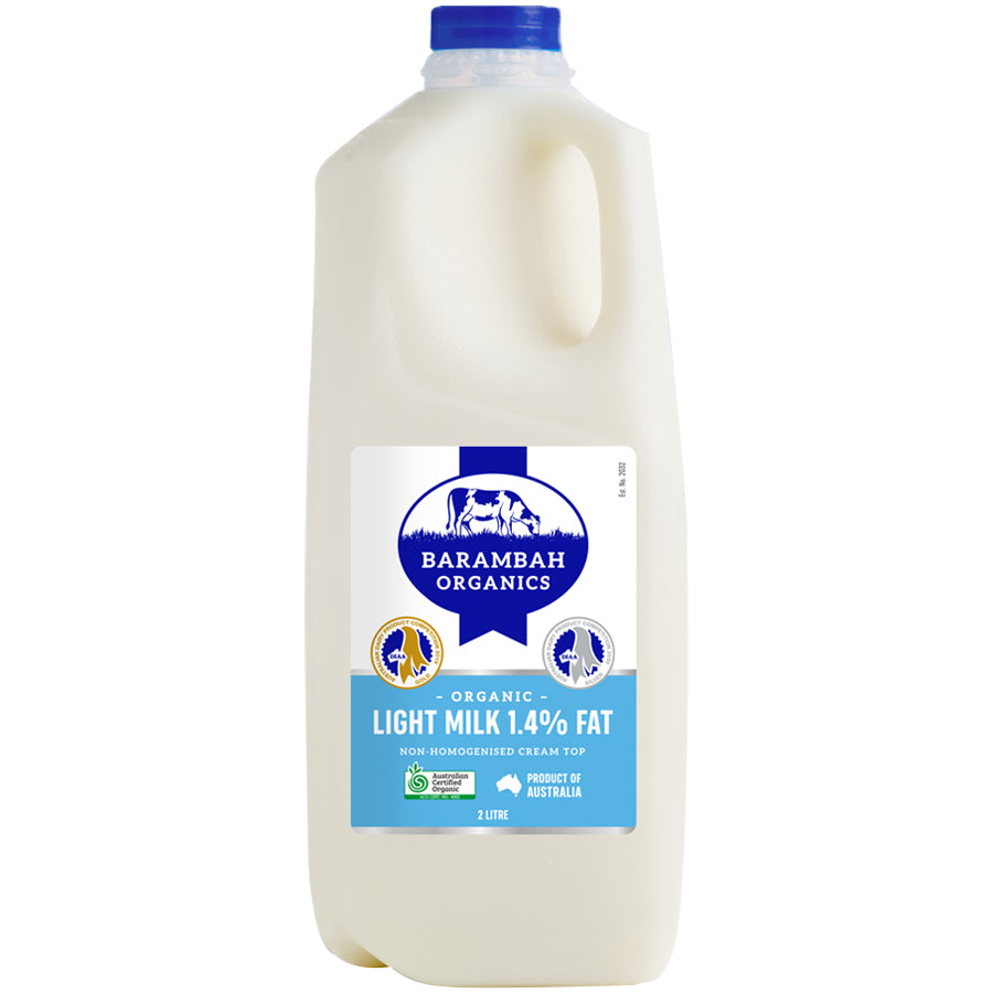 Barambah Organics Unhomogenised Cream Top Light Milk 1.4% Fat – Harris ...