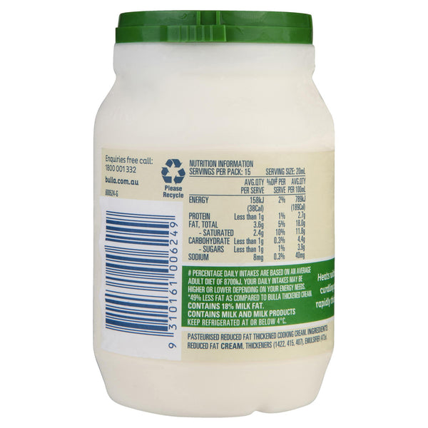 Buy quality Bulla - Cooking Light Thickened Cream from Harris Farm ...