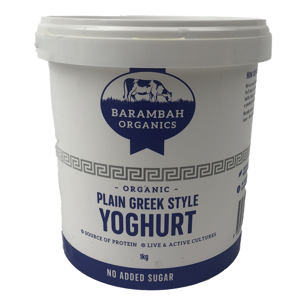 Barambah Organic Plain Greek Style Yoghurt 1kg – Harris Farm Markets