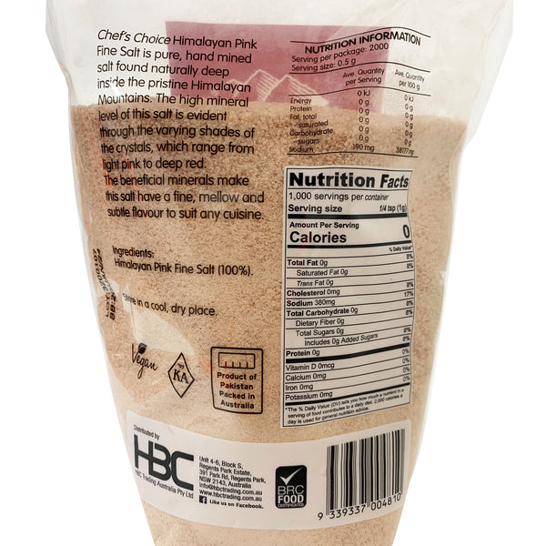 Chef's Choice Himalayan Pink Fine Salt 1kg | Harris Farm Markets
