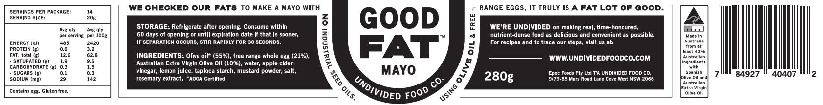 Buy Undivided Food Co Good Fat Mayo from Harris Farm Online – Harris ...