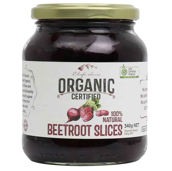 Chefs Choice Organic Beetroot Sliced 340g | Harris Farm Markets