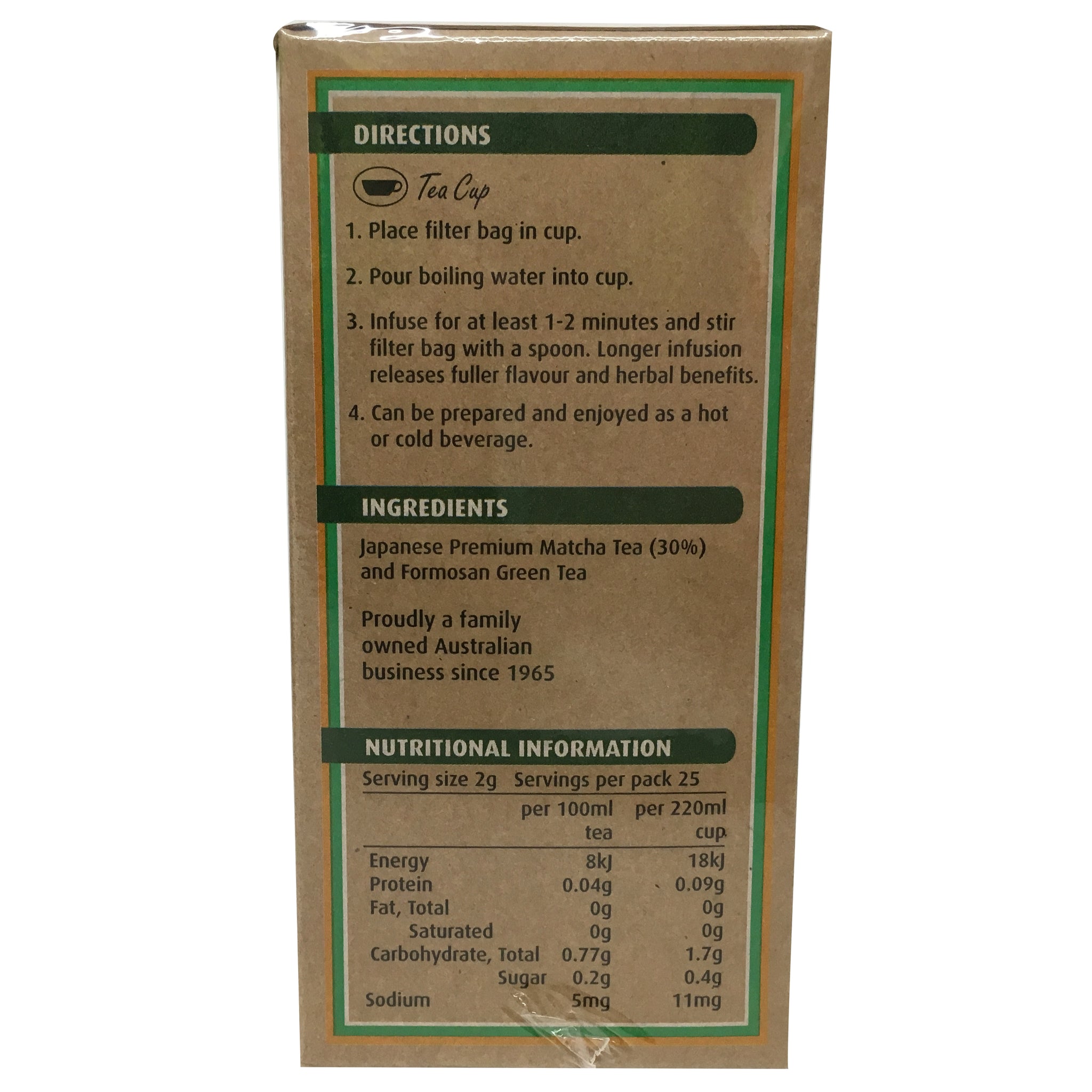 Kintra Foods Matcha Green Tea Blend x25 50g – Harris Farm Markets
