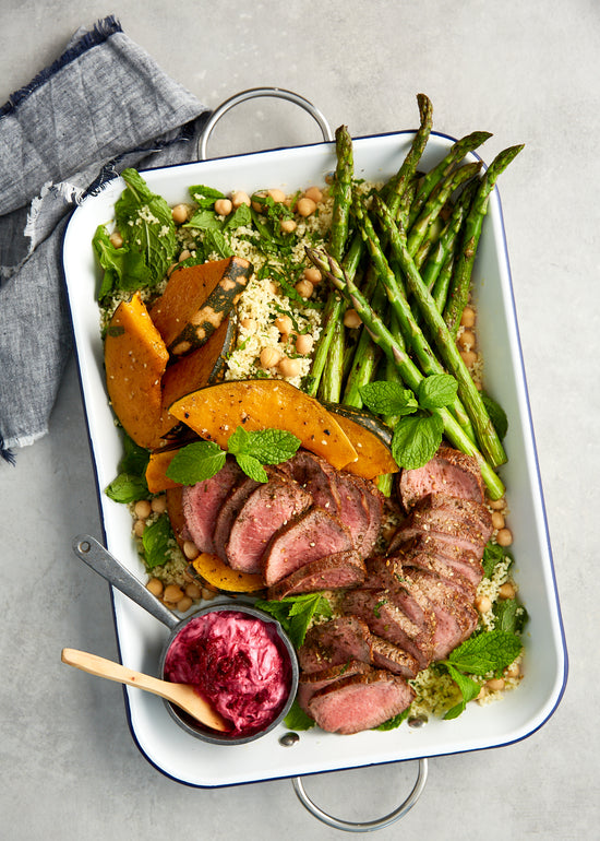 Zaatar Lamb Backstrap - with Beets and Cous Cous – Harris Farm Markets